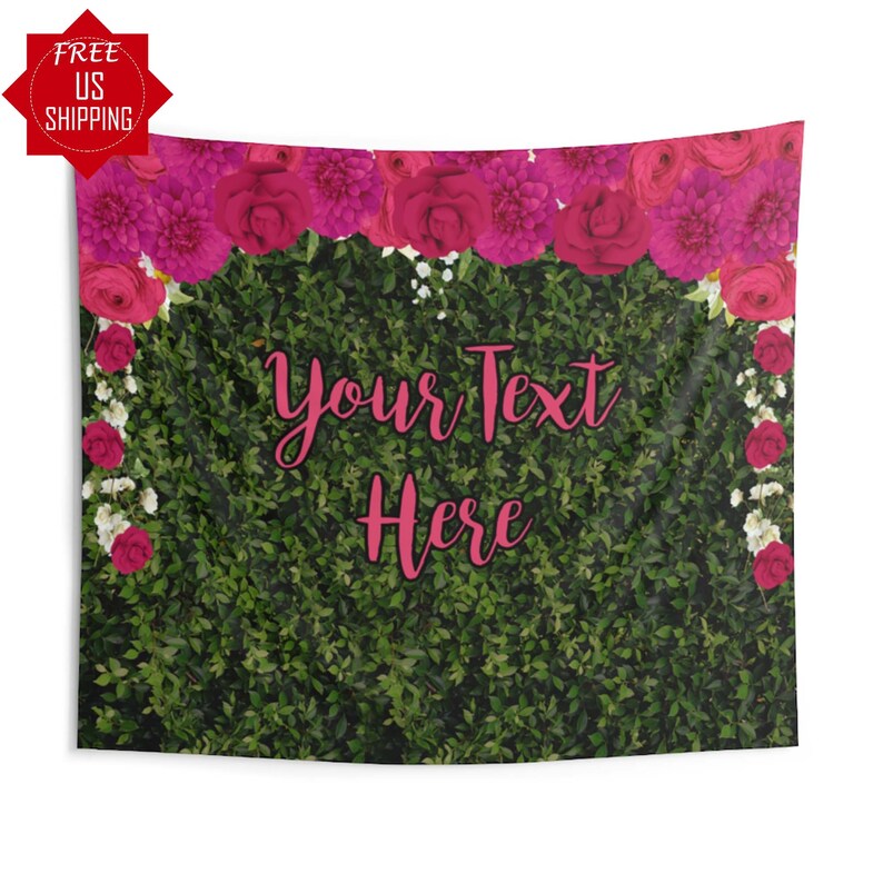 Pink Floral Grass Backdrop Banner Grass Photo Background | Etsy