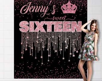 Sweet 16 Backdrop - Etsy