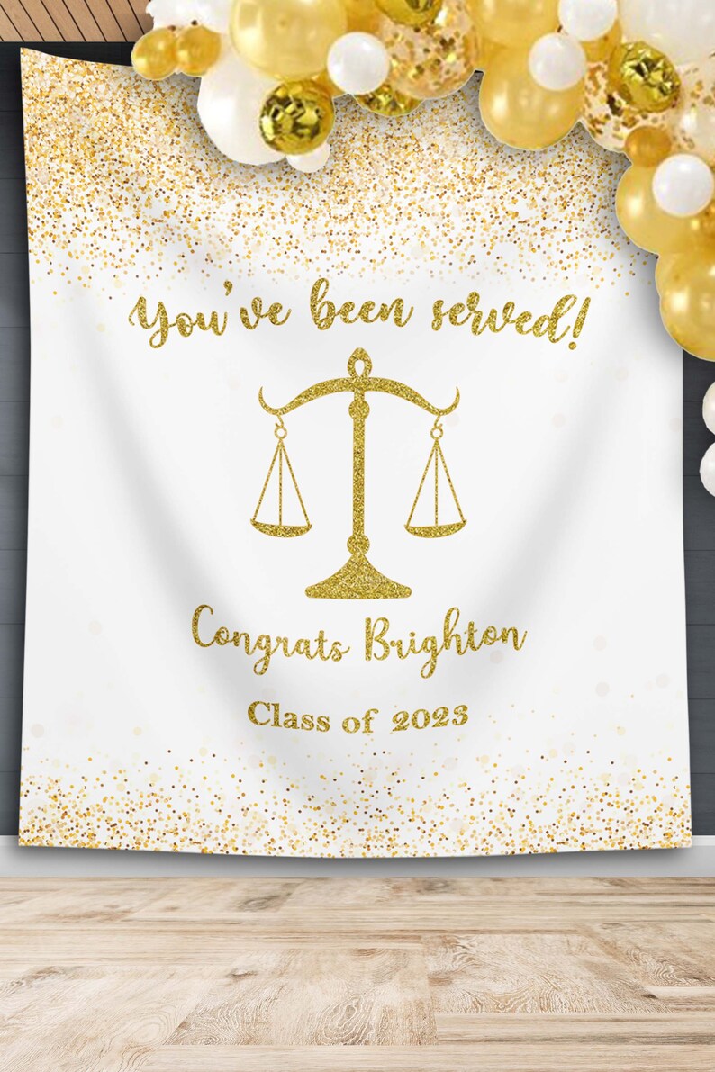 Law School Graduation Backdrop Lawyer Attorney Graduate Decor - Etsy