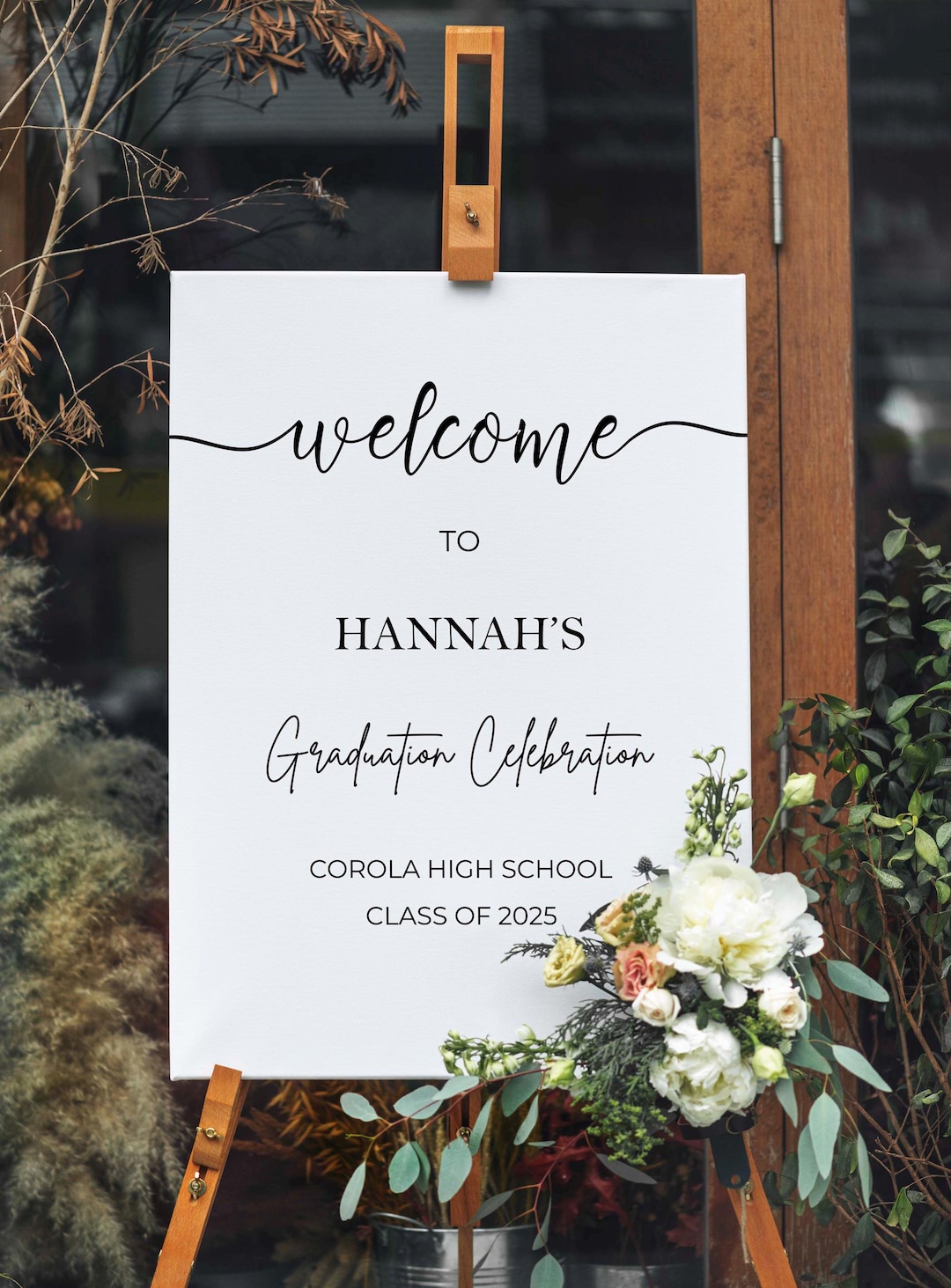 Graduation Welcome Sign Minimalist Graduation Party Foamboard Class of ...