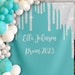 Custom Prom 2023 Backdrop Teal Silver Glitter Prom Send off Party ...