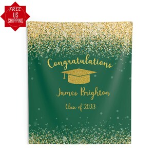Graduation Party Backdrop Color Match School Colors Class of 2023 ...