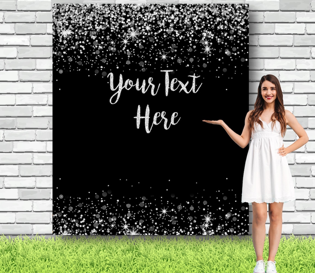 Custom Party Backdrop Birthday Banner Personalized Name Photo Booth ...