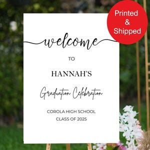 Graduation Welcome Sign Minimalist Graduation Party Foamboard Class of ...