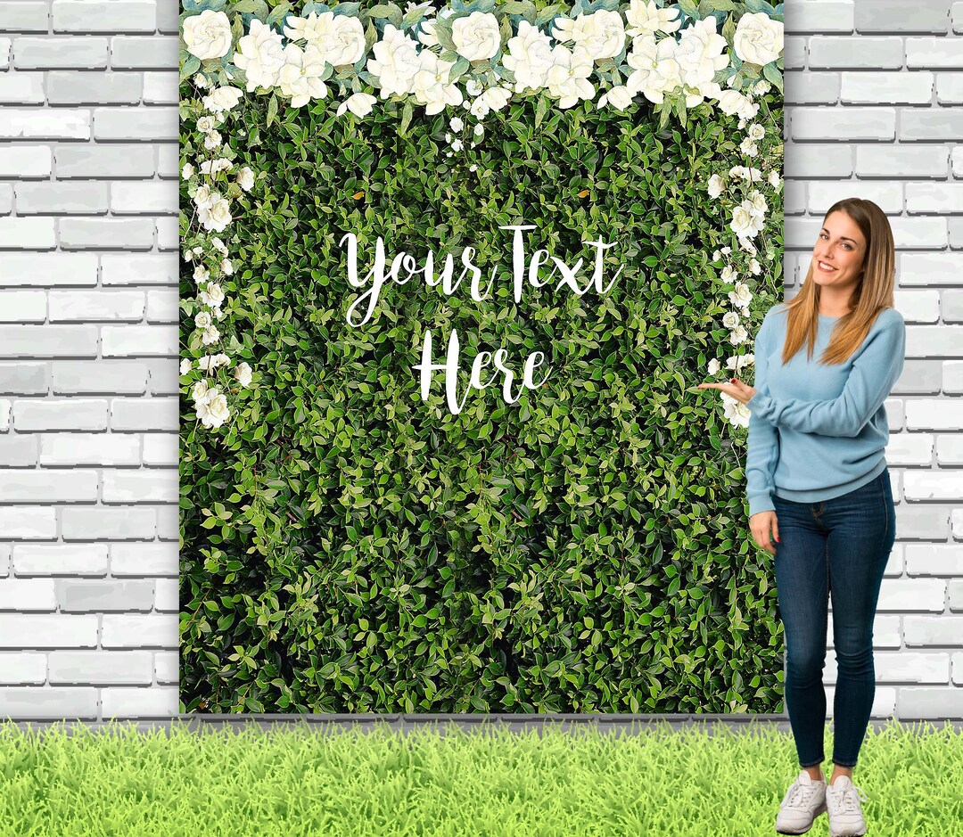 Custom Floral Grass Fabric Backdrop, Grass Wall, Green Grass Backdrop ...