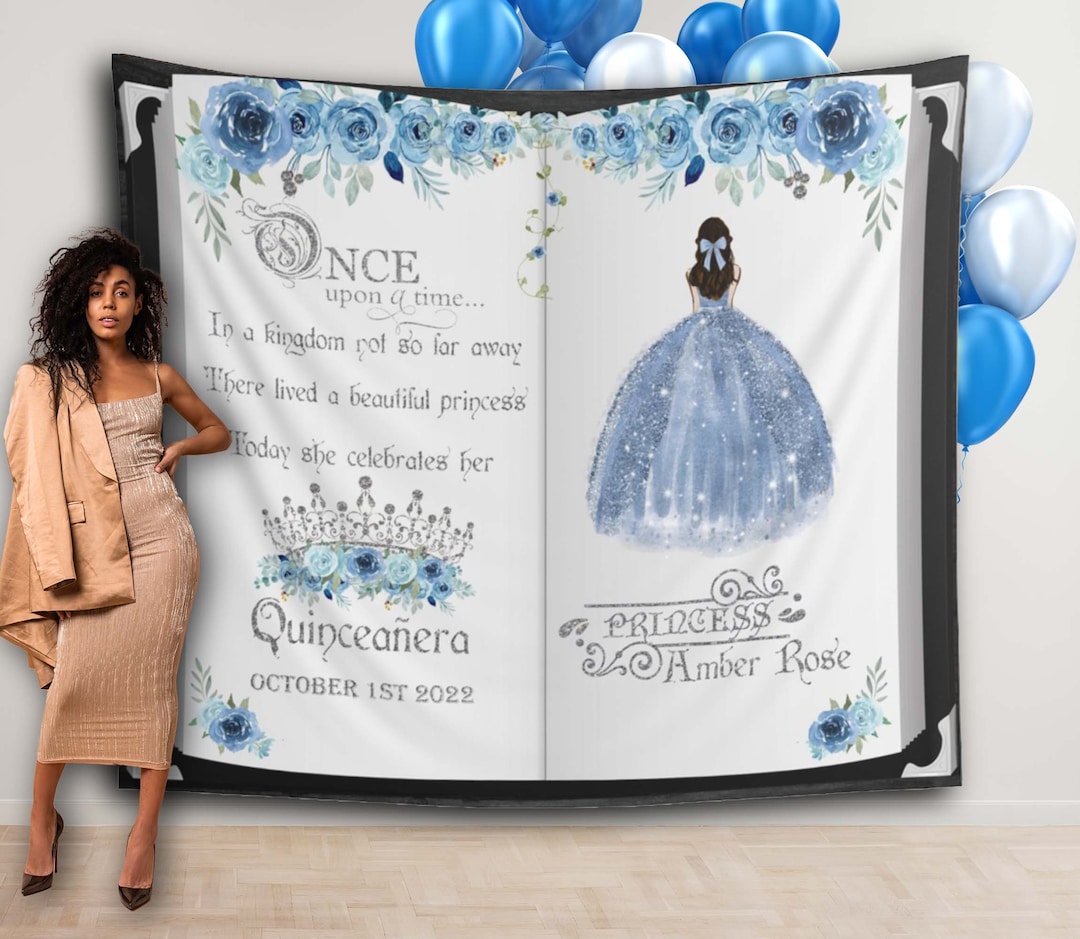 Personalized Quinceañera Backdrop Floral Princess 15th Birthday Photo ...