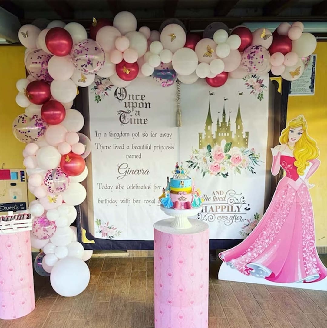 Custom Princess Happy Birthday Photo Backdrop Girl Birthday Party ...