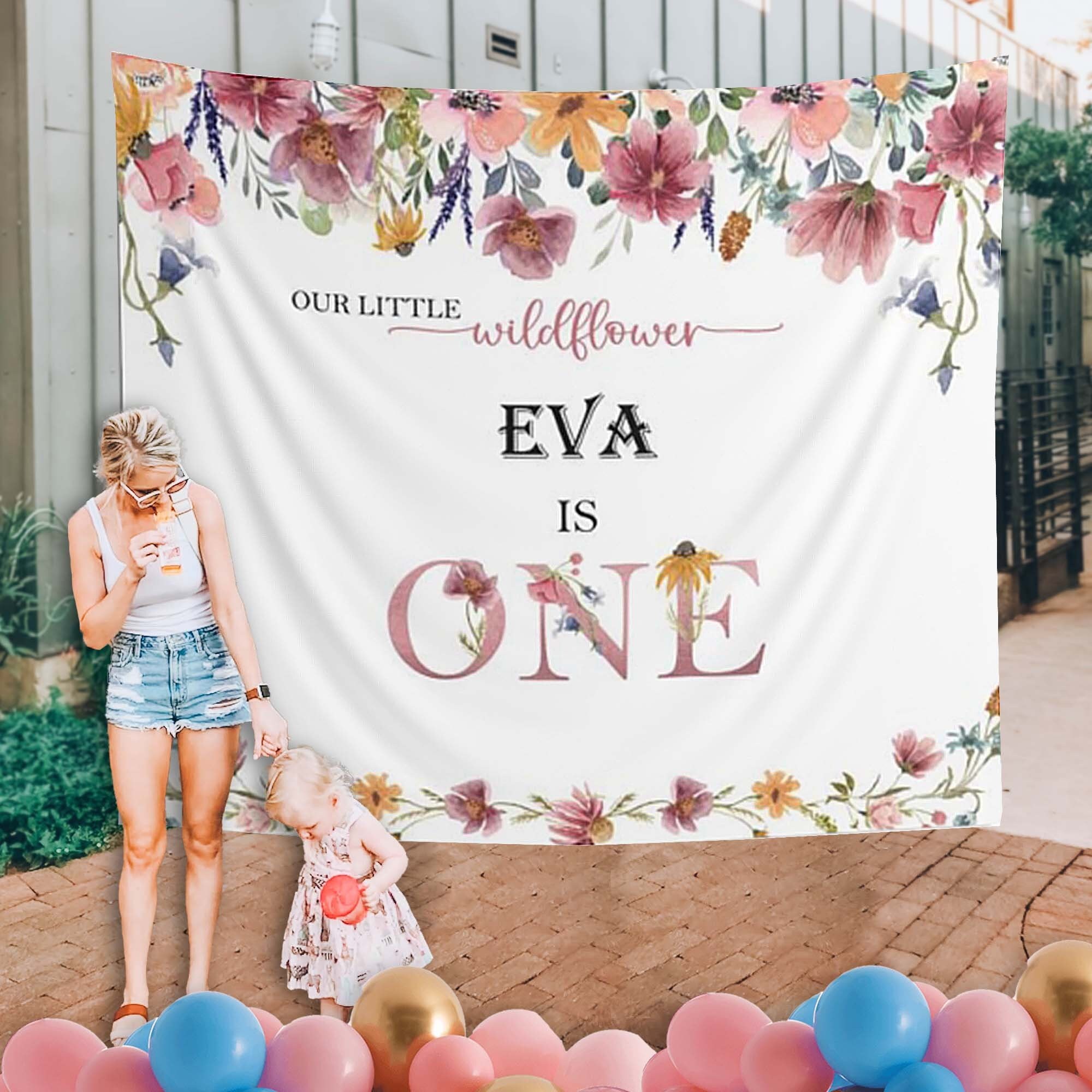 Wildflower Birthday Decorations Wildflower Party Backdrop 1 | Etsy