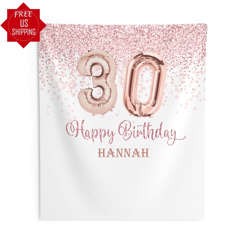 30th Birthday Decorations Personalized Birthday Banner - Etsy