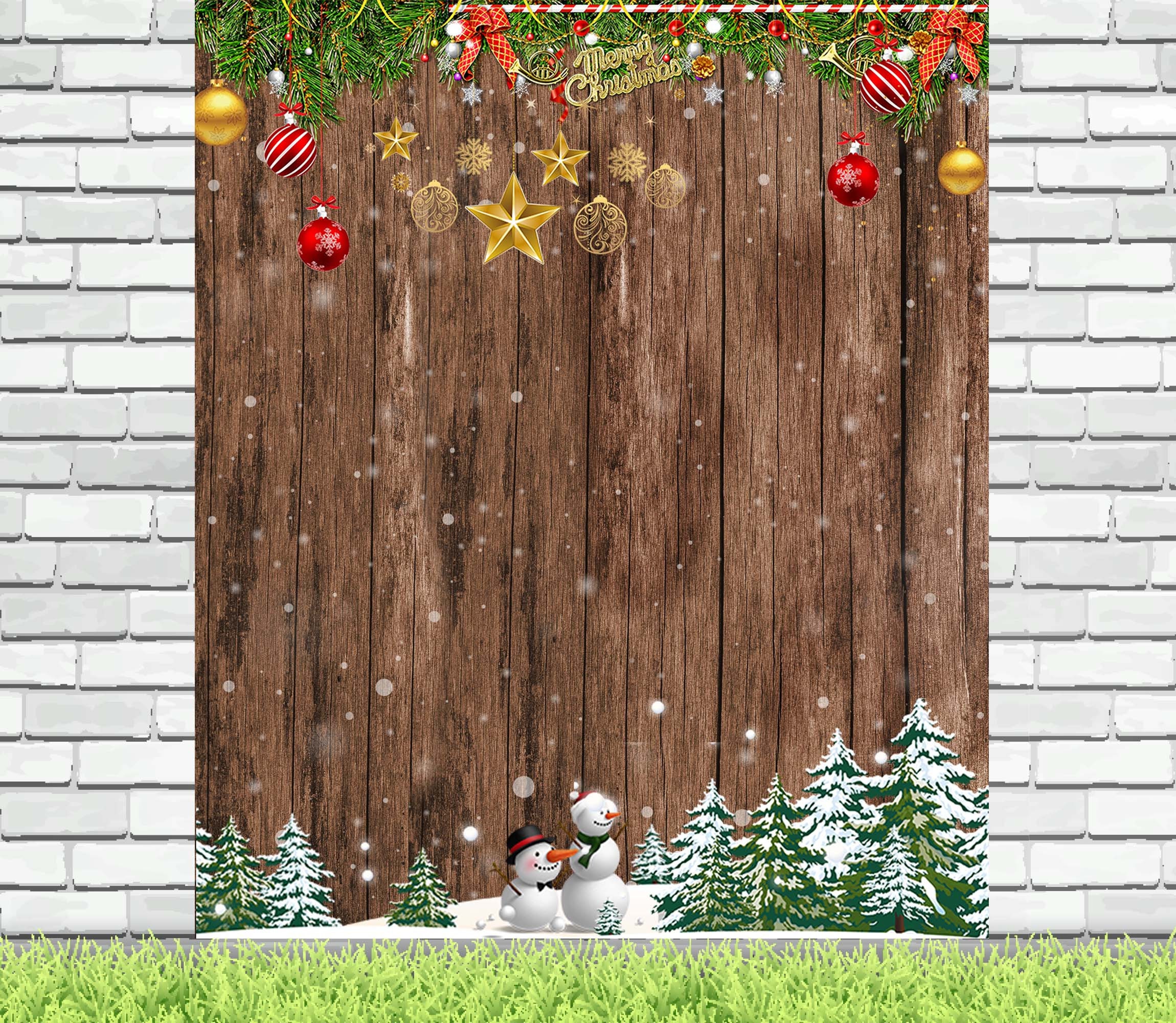 Rustic Wood Christmas Background