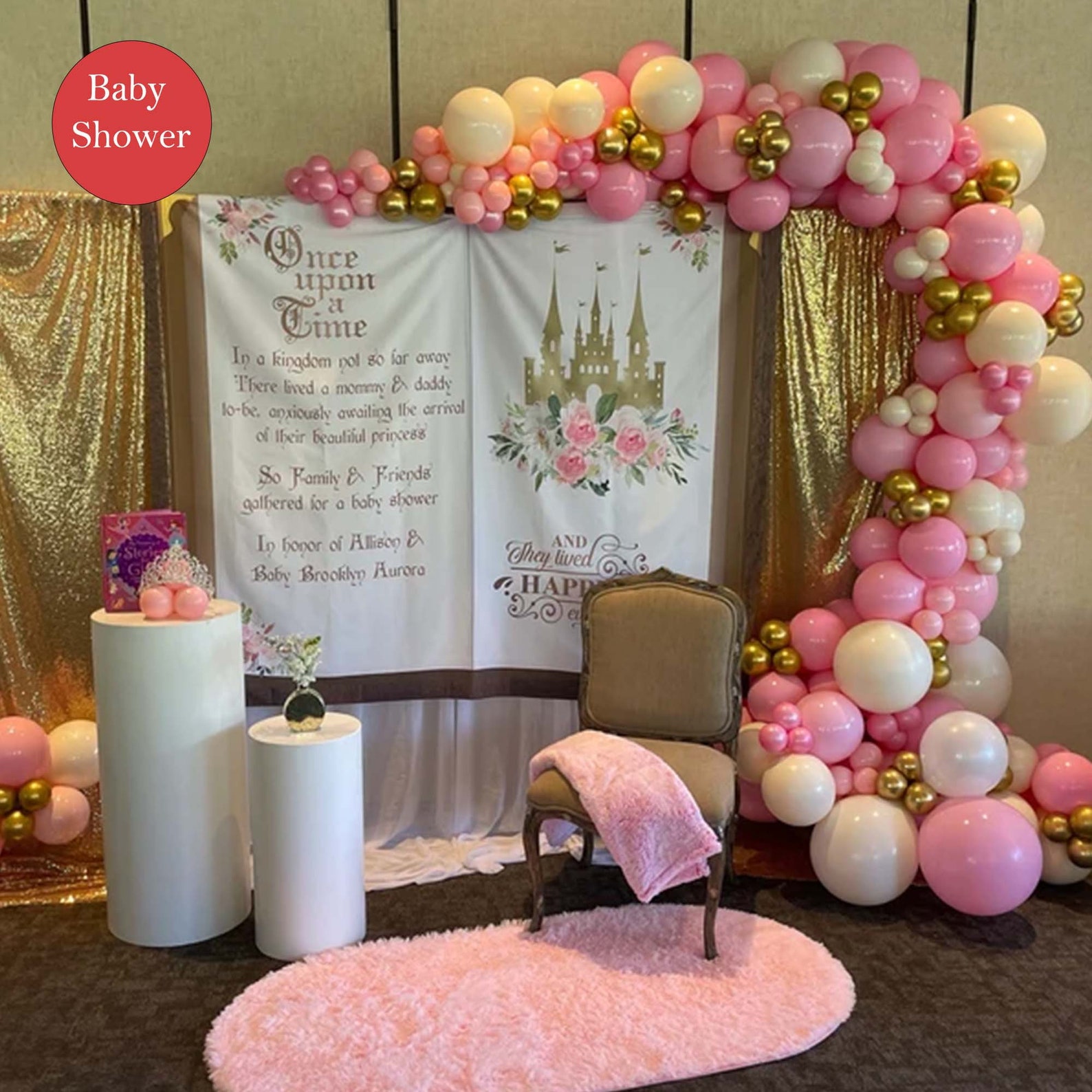 Once Upon a Time Backdrop Princess Birthday Party Decoration - Etsy