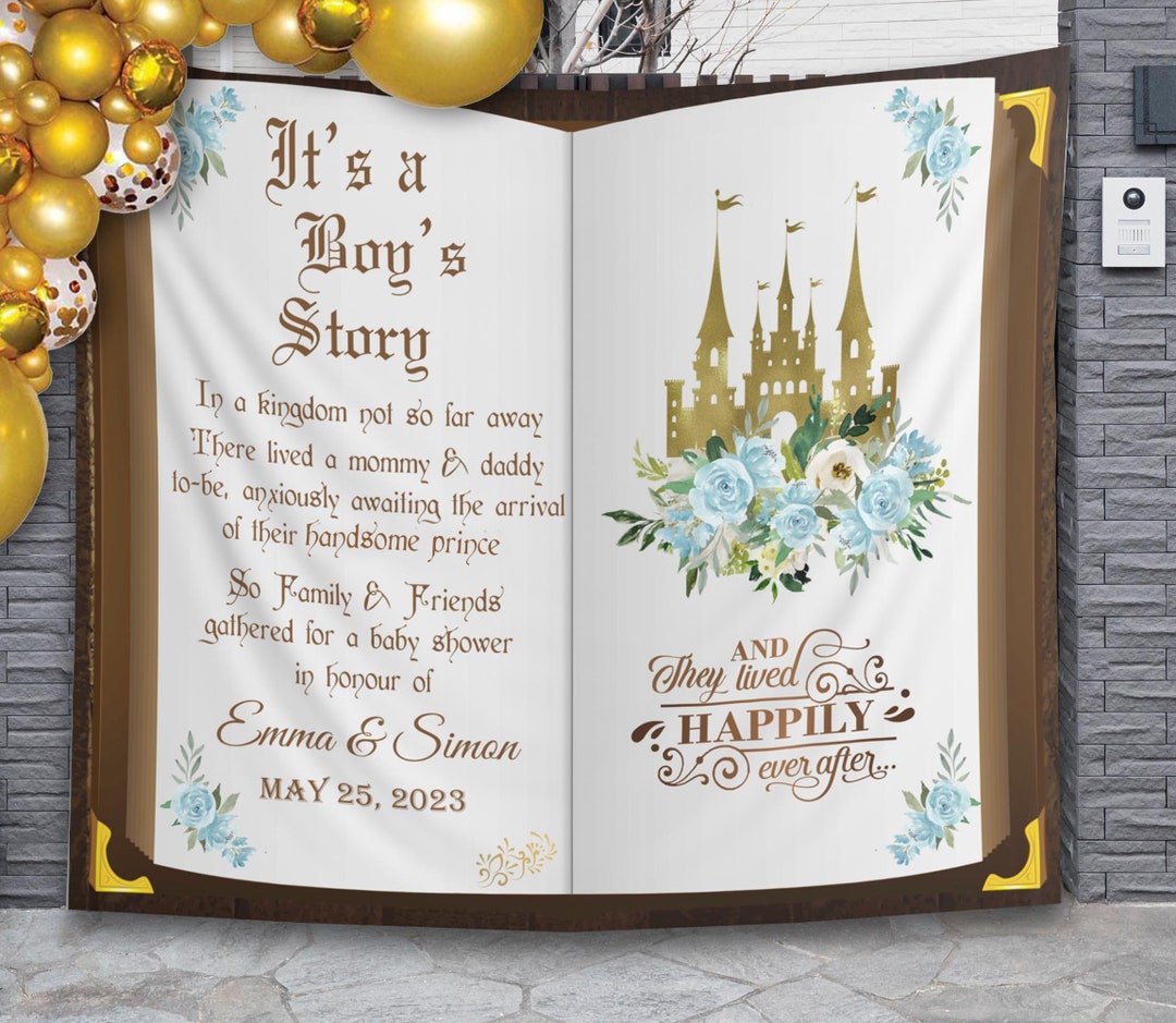 Boy Story Baby Shower Backdrop Its a Boy Banner New Baby Shower ...