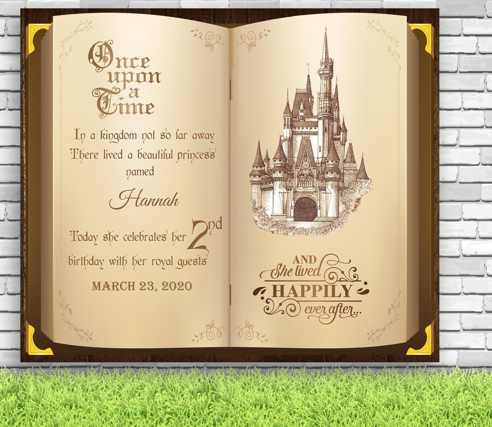 Royal Princess Party Decor Once Upon A Time Storybook Backdrop ...