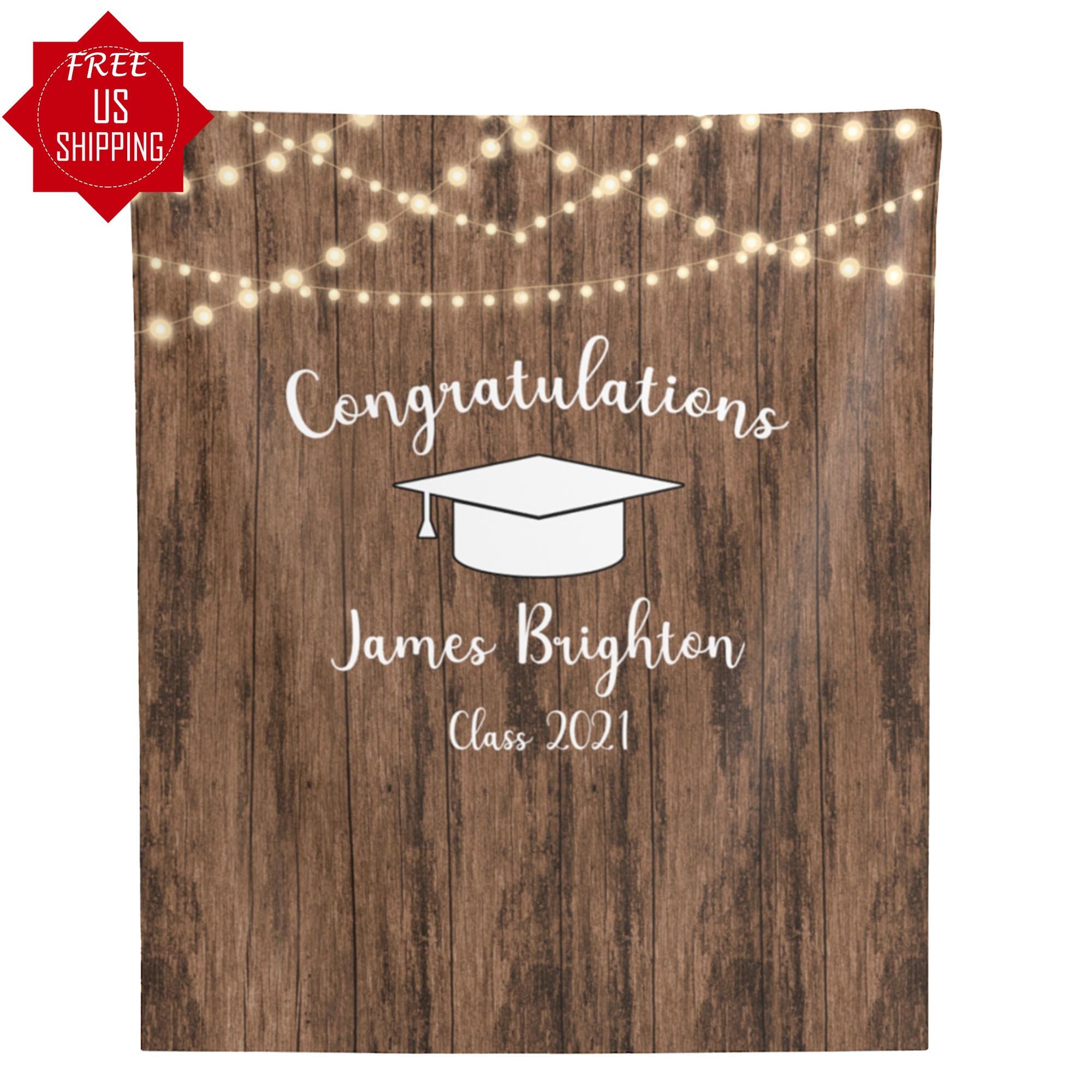 Custom Rustic Grad Cap Light Backdrop Graduation Background - Etsy