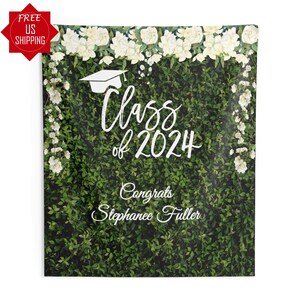 Class of 2025 Grass Wall Graduation Backdrop Fabric Hedge Wall Grad ...