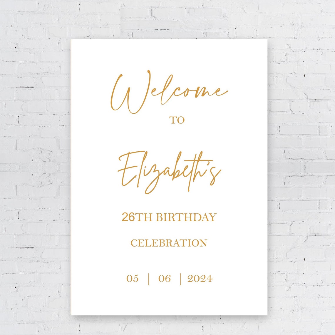 Happy Birthday Welcome Sign Foam Board Personalized Birthday Poster Any ...