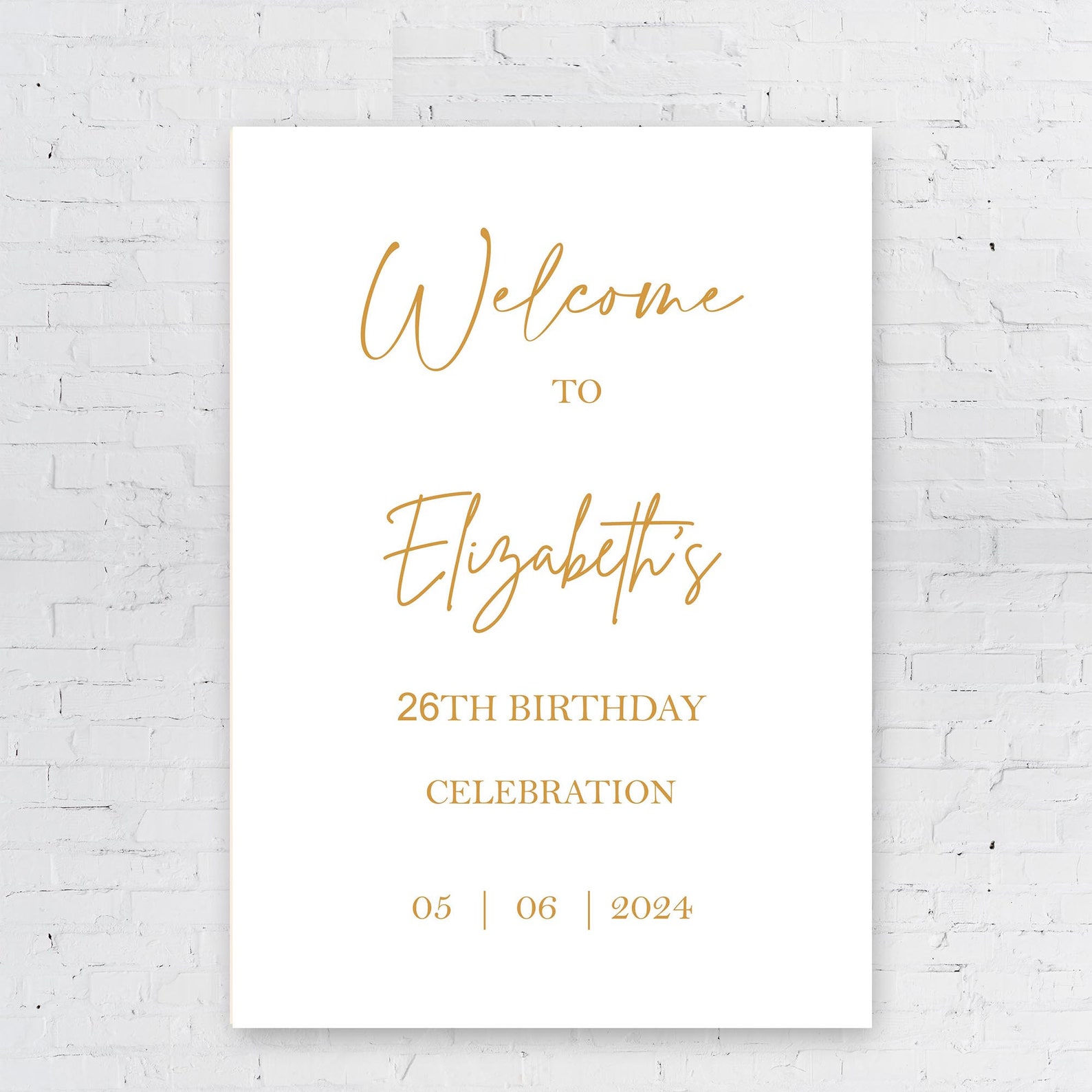Happy Birthday Welcome Sign Foam Board Personalized Birthday Poster Any ...