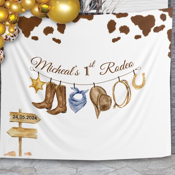 First Rodeo Backdrop - Etsy