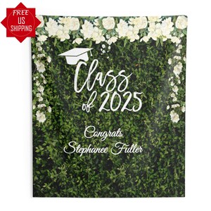 Class of 2025 Grass Wall Graduation Backdrop Fabric Hedge Wall Grad ...