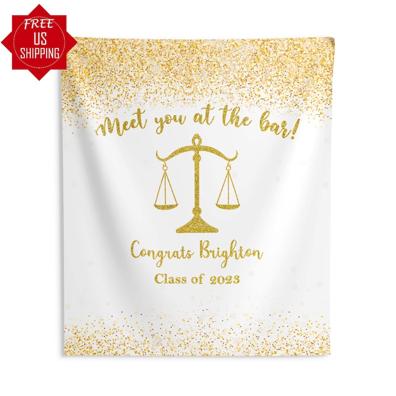 Law School Graduation Backdrop Lawyer Attorney Graduate Decor - Etsy