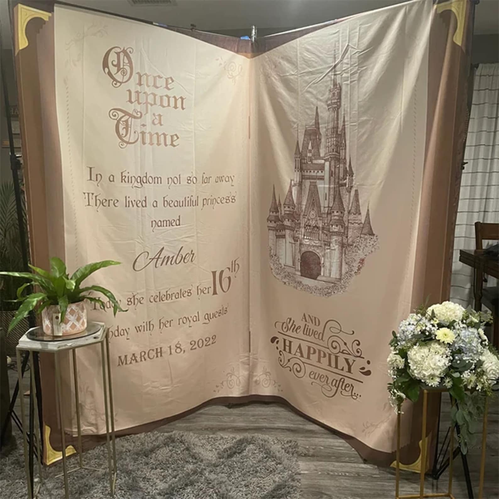 Personalized Enchanted Birthday Backdrop Enchanted Themed - Etsy