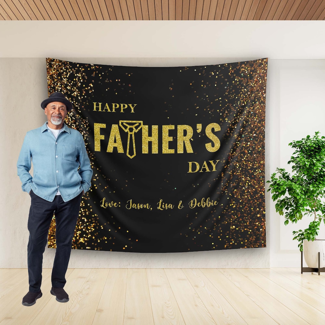 Happy Father's Day Party Backdrop Love Dad Banner Family Festival ...