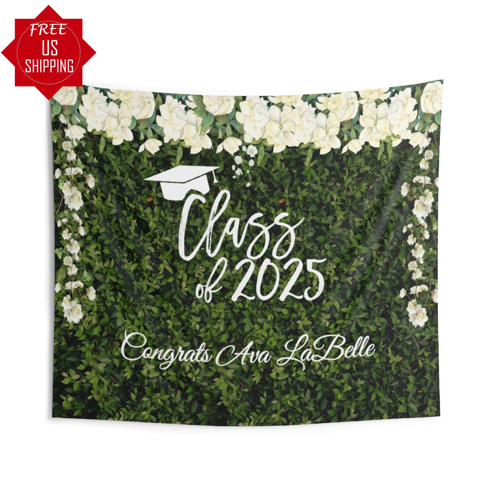 Class of 2025 Grass Wall Graduation Backdrop Fabric Hedge Wall Grad ...