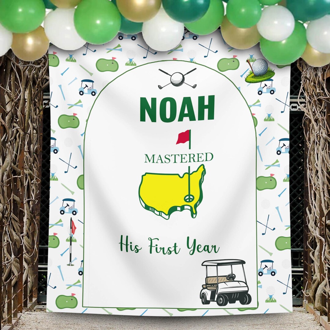 Masters First Birthday Banner Hole in One Golf 1st Birthday Decor ...