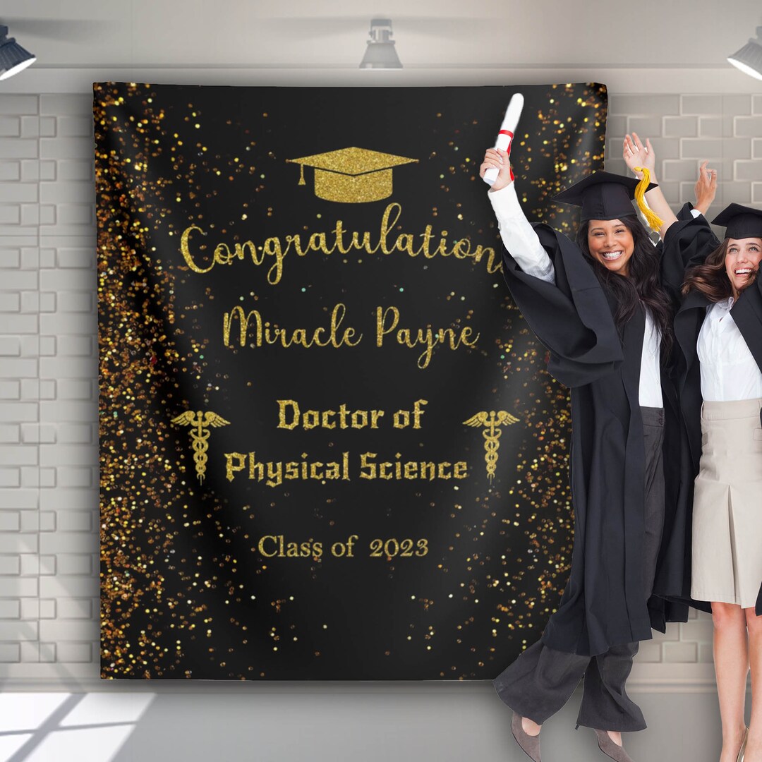 Doctor of Physical Therapy Graduation Backdrop PT Grad Banner Dr of ...