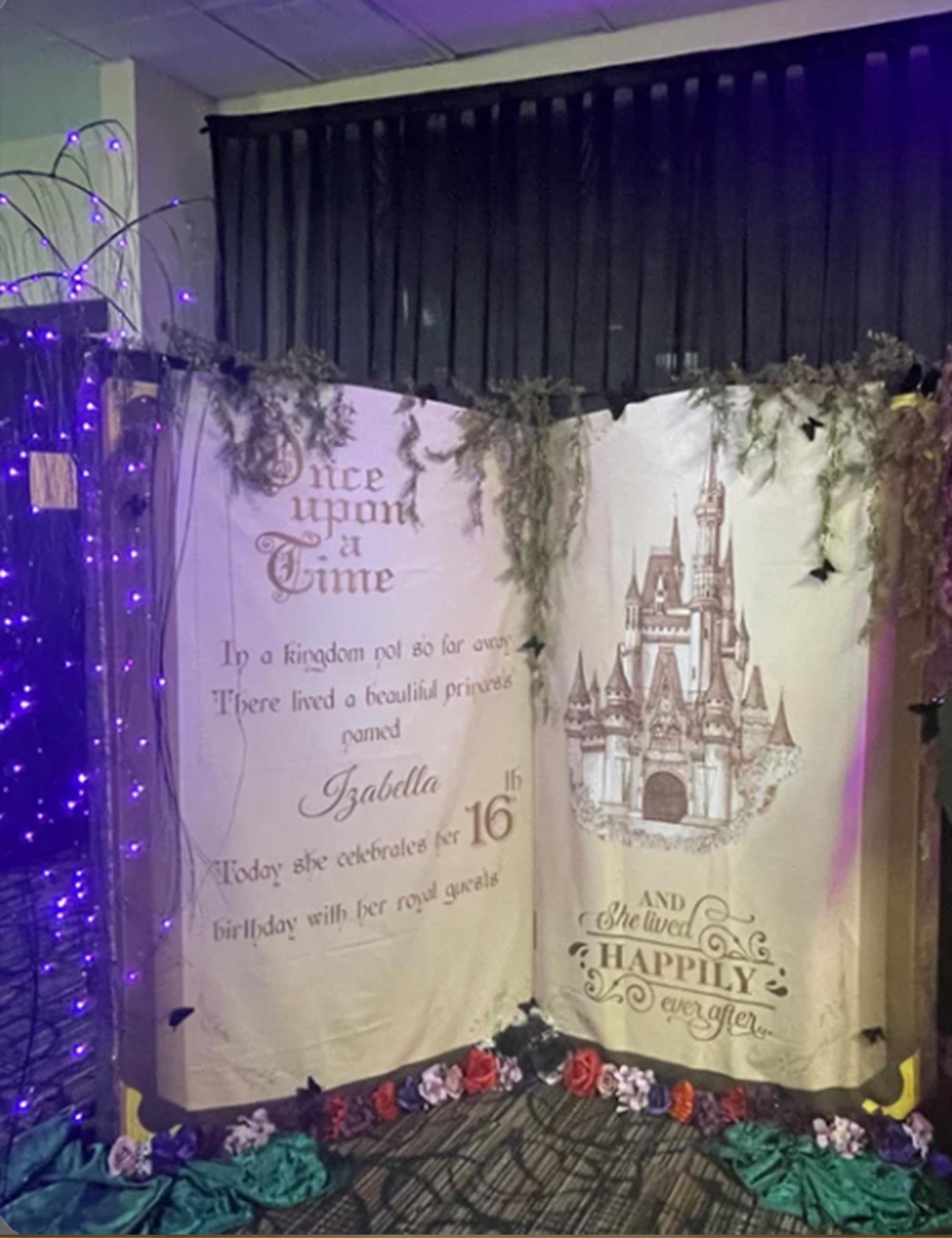 Personalized Enchanted Birthday Backdrop Enchanted Themed Party ...