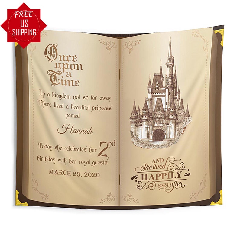 Royal Princess Party Decor Once Upon A Time Storybook Backdrop ...