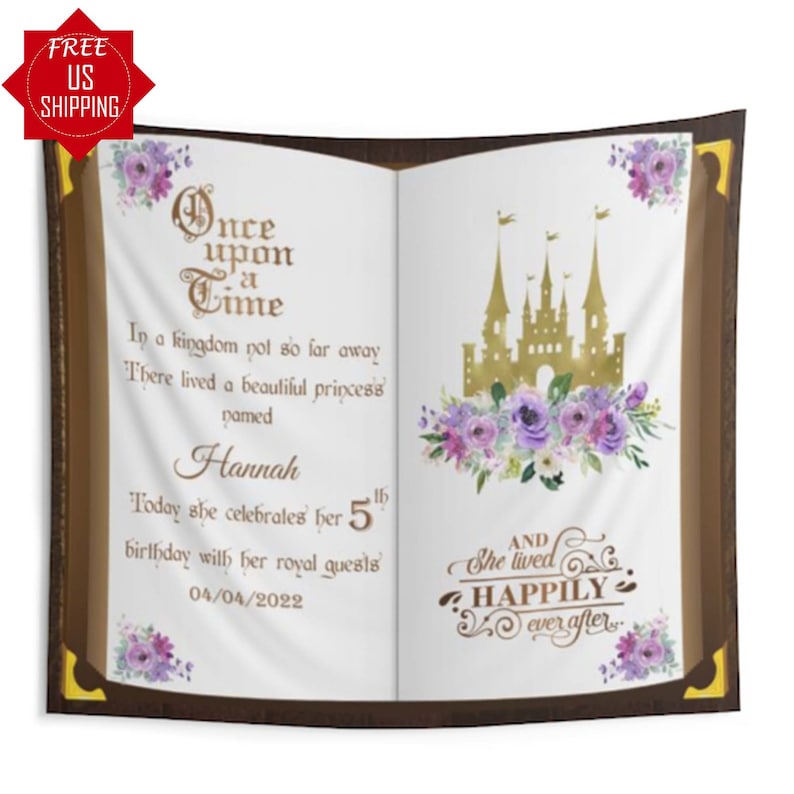 Purple Birthday Decoration Purple Princess Party Backdrop - Etsy