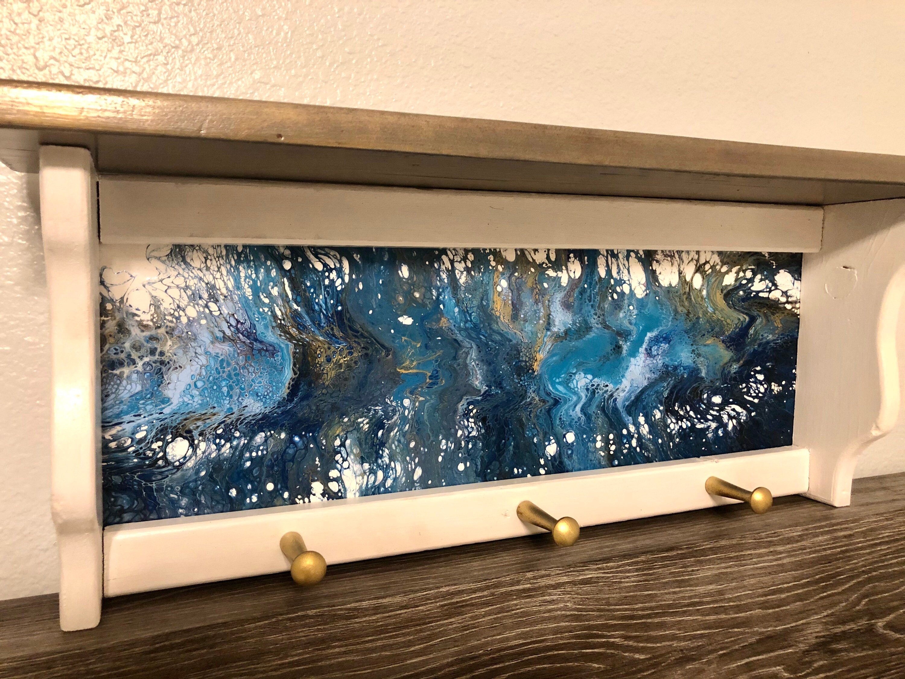 Hand Painted Wooden Shelf - Etsy