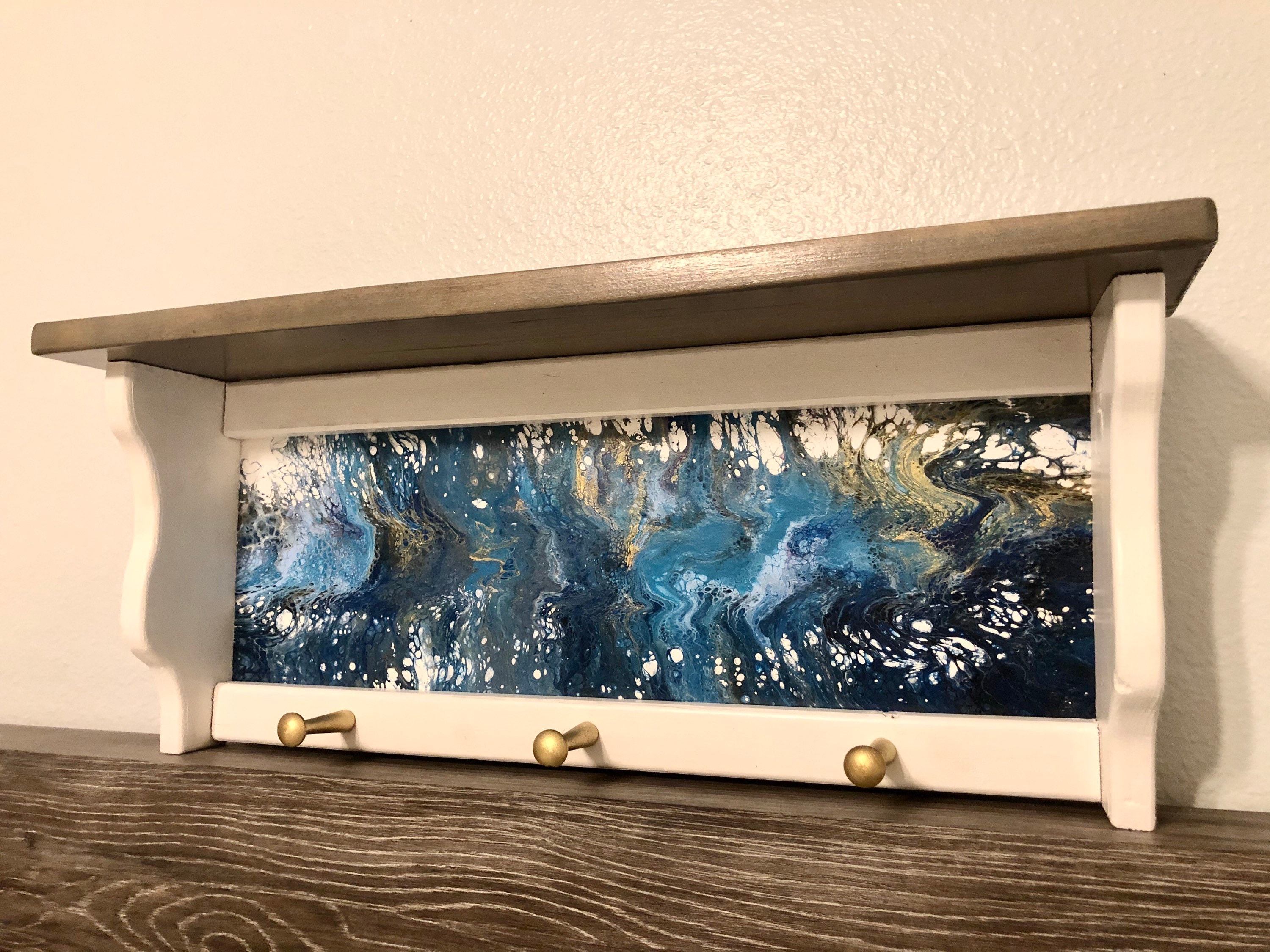 Hand Painted Wooden Shelf - Etsy