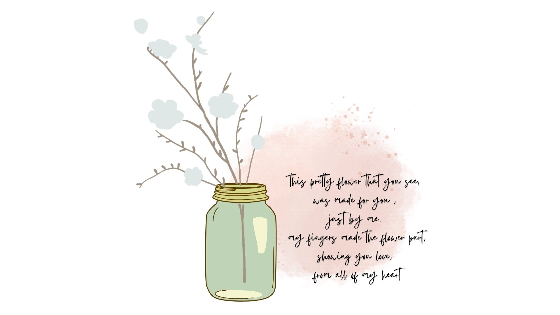 Handprint Art Craft / One Flower Poem / Keepsake Memory Child Baby Kids ...