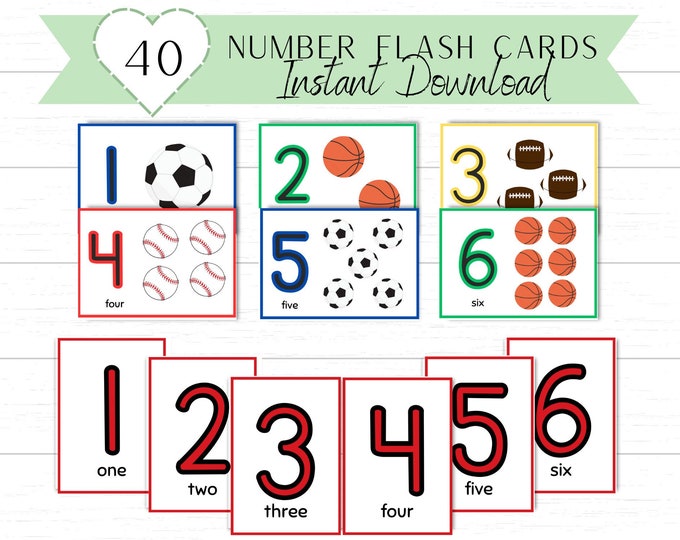 Number Flashcards 0-20, Numbers Flashcards, Learn to Count, Numbers 0 ...