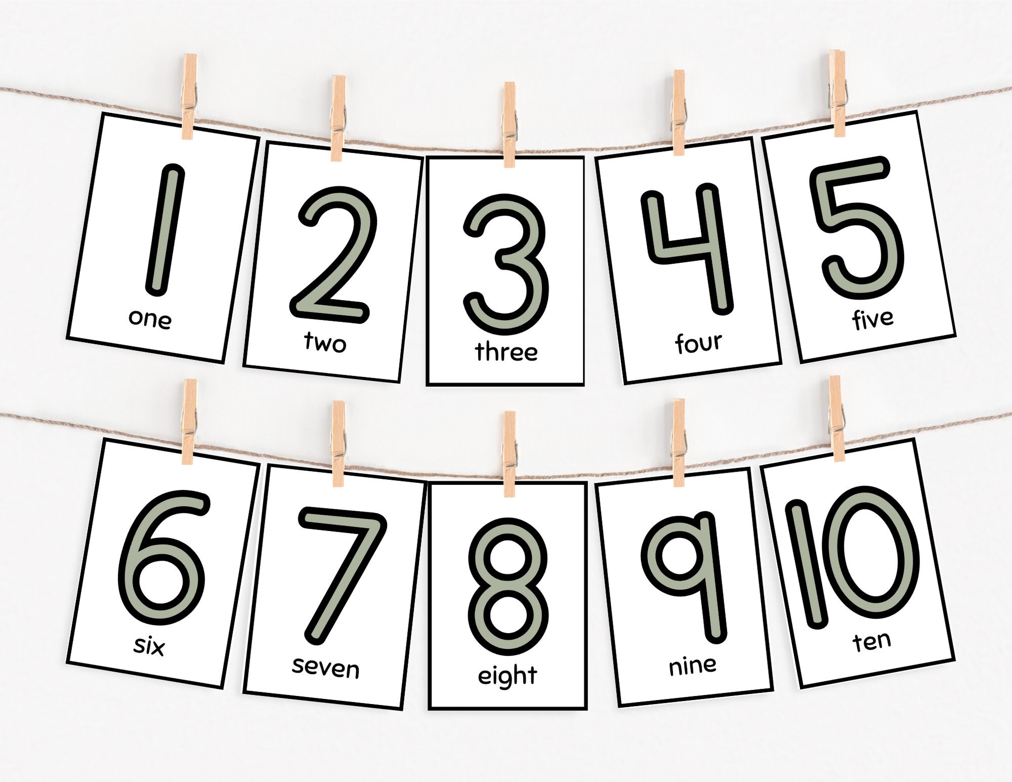 Number Flashcards 0-20, Numbers Flashcards, Learn to Count, Numbers 0 ...