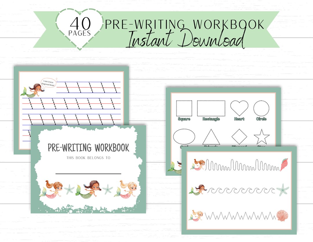 Toddler Handwriting Busy Book, Handwriting Tracing Printables for Kids ...