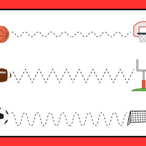 Sports Toddler Handwriting Busy Book, Handwriting Tracing Printables ...