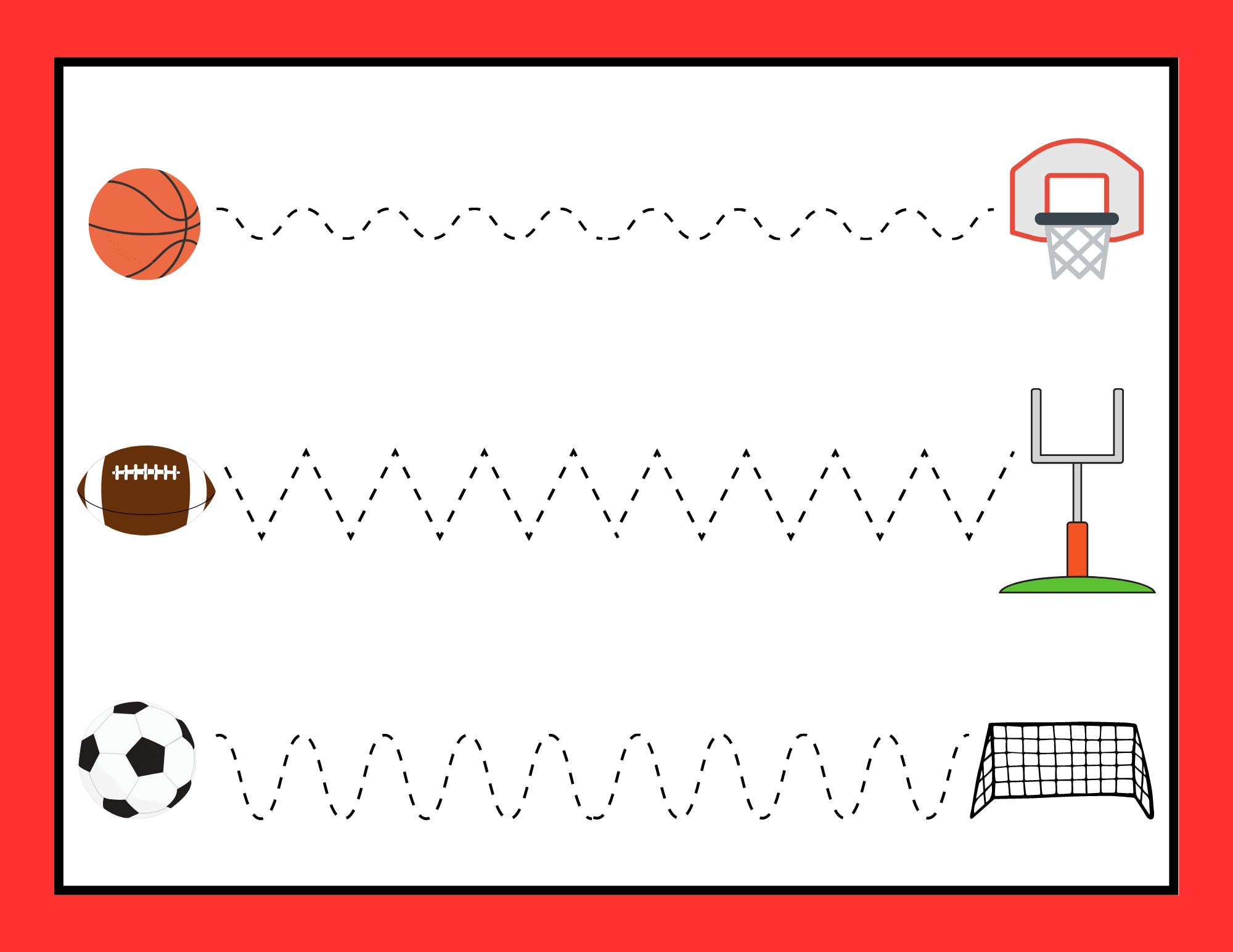 Sports Toddler Handwriting Busy Book, Handwriting Tracing Printables ...