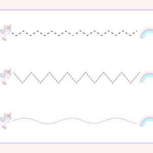 Unicorn Toddler Handwriting Busy Book, Handwriting Tracing Printables ...
