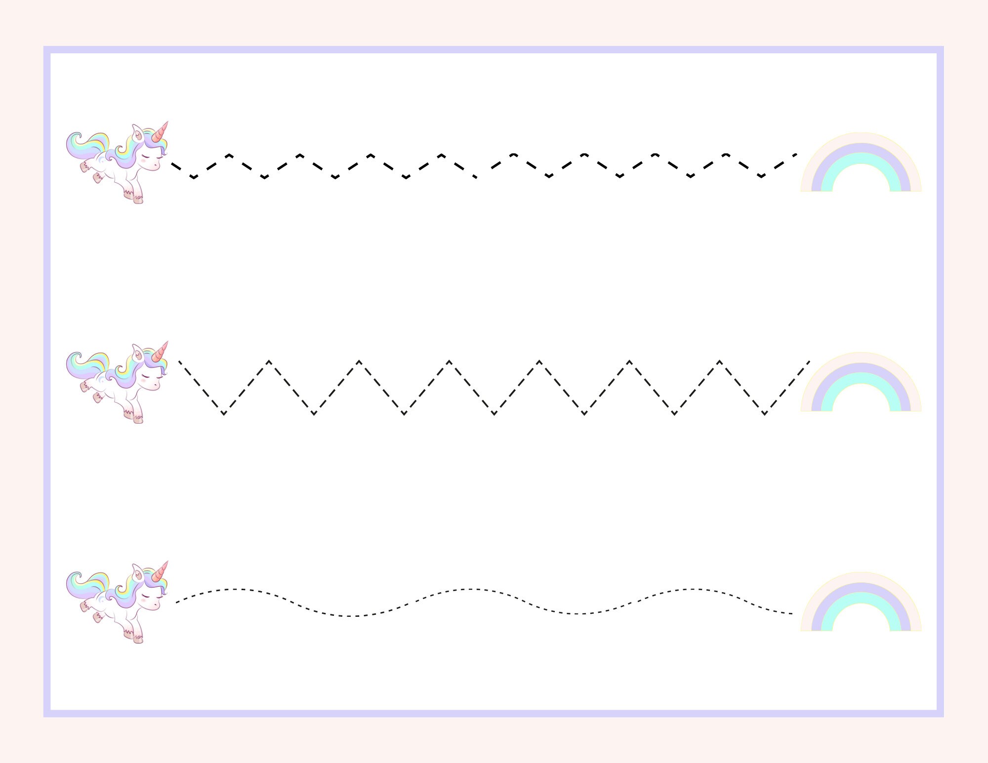 Unicorn Toddler Handwriting Busy Book, Handwriting Tracing Printables ...