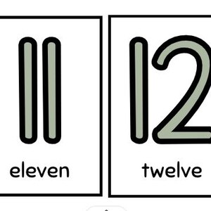 Number Flashcards 0-20, Numbers Flashcards, Learn to Count, Numbers 0 ...