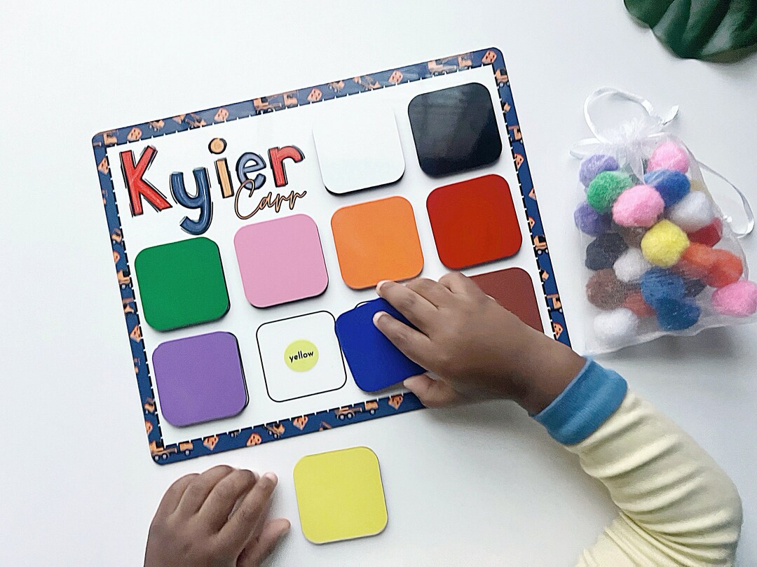 Toddler Busy Board, Busy Board Toddler, Color Sorting Activity for Kids ...