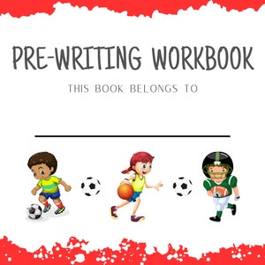 Sports Toddler Handwriting Busy Book, Handwriting Tracing Printables ...