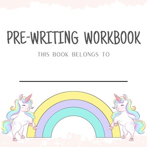 Unicorn Toddler Handwriting Busy Book, Handwriting Tracing Printables ...