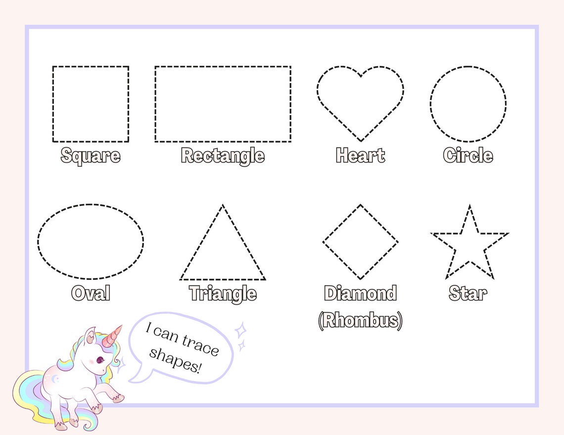 Unicorn Toddler Handwriting Busy Book, Handwriting Tracing Printables ...