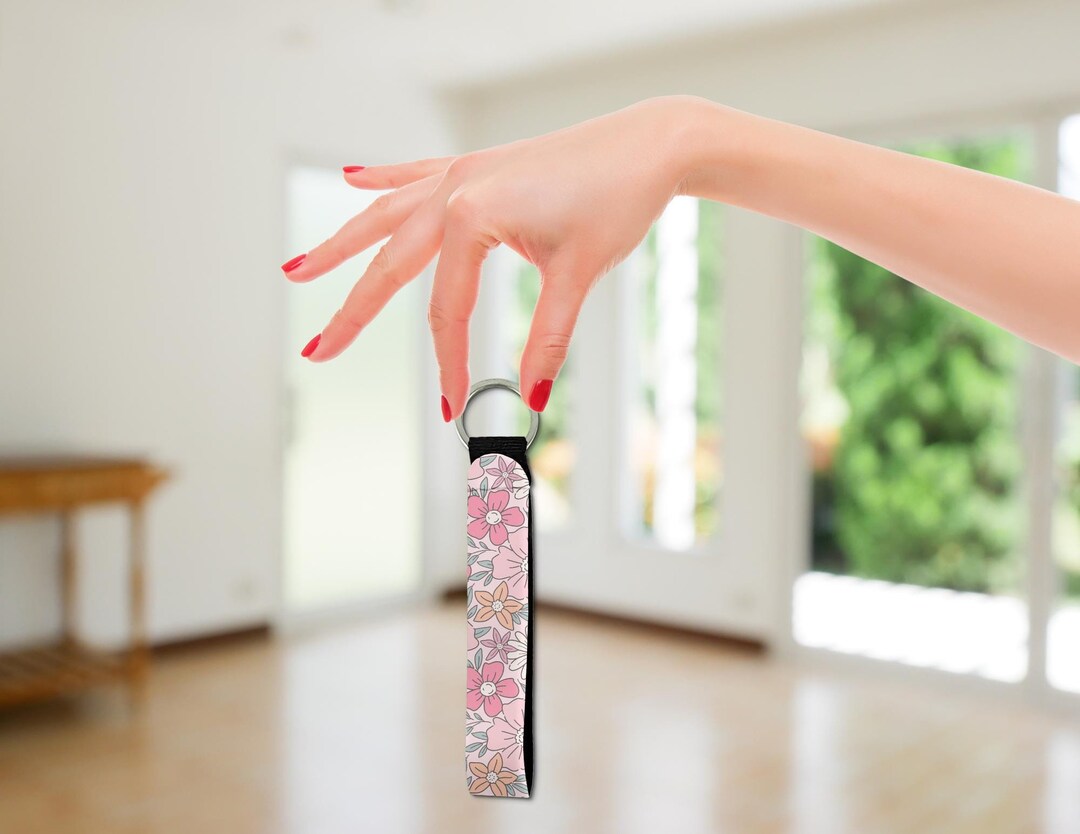 Wristlet Keychain for Keys, Badges, and Work, Cute Keychain for Women ...