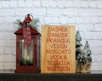 Alcohol Reindeer Sign - Etsy