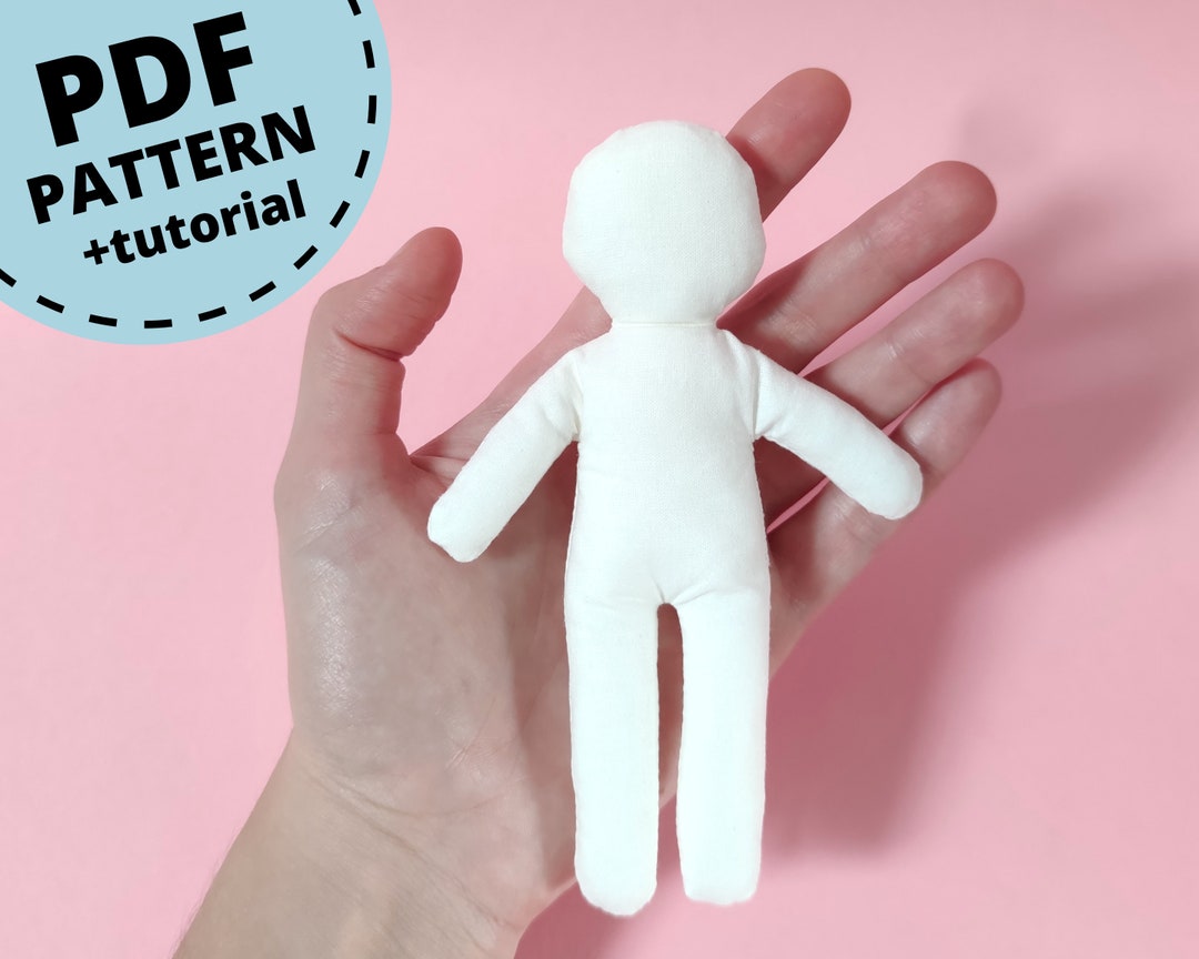 Tiny Doll Pattern PDF, 5 Inch Rag Doll Body Sewing Pattern, Cloth Doll ...